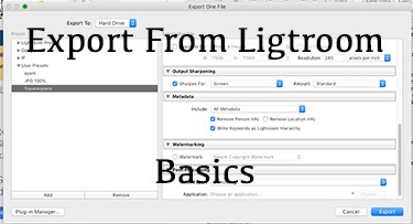 How to Exoport from Lightroom Basics